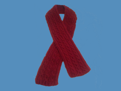 Claret Cable Scarf for Loom Knitting - Loom Knit Central