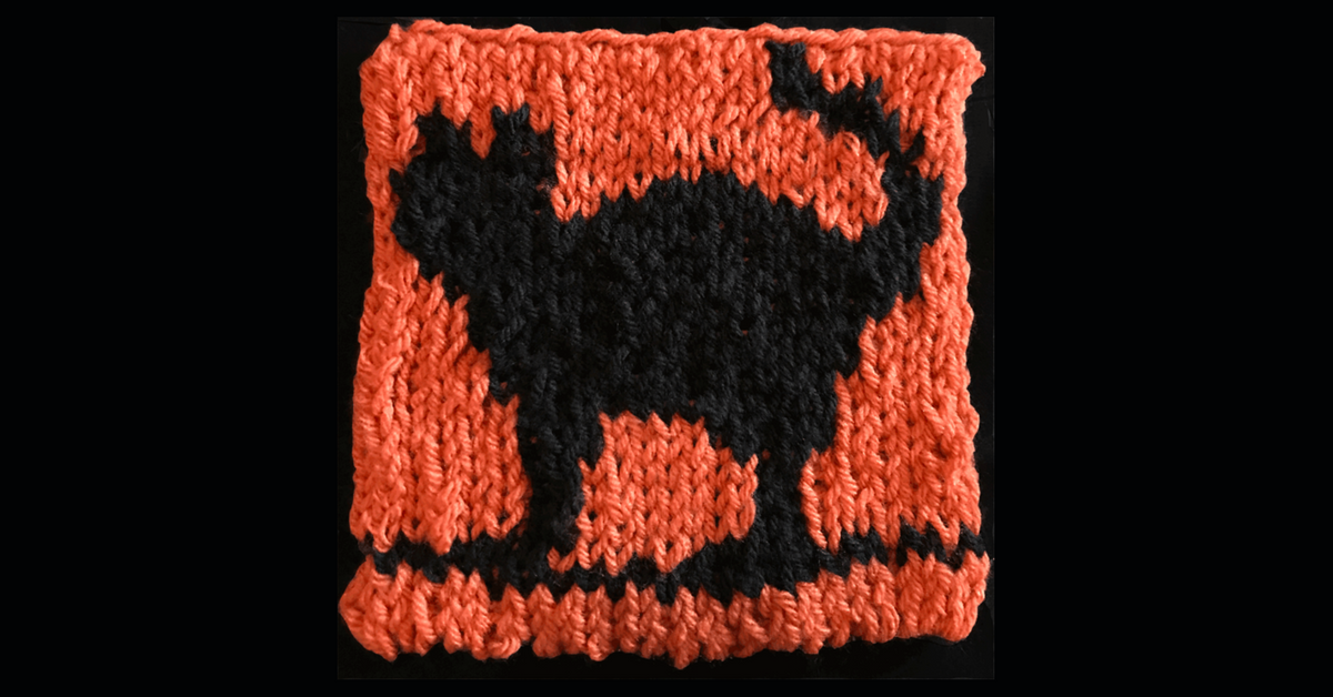 Double-Knit Loom Scary Cat Chart - Loom Knit Central