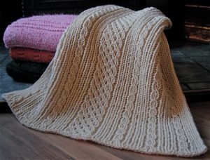 Beautiful Aran Baby Blanket - Loom Knit Central