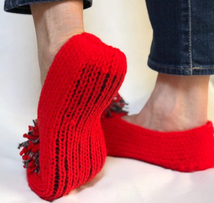 Double-knit loom slippers - Loom Knit Central